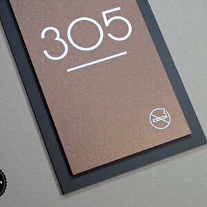 Room Number Sign for Hotel Signage Made of Acrylic, Apartment Door Sign ...