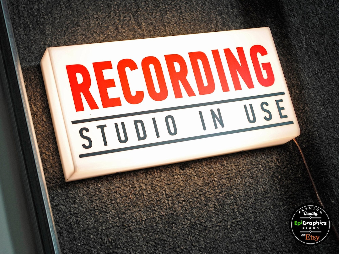 RECORDING Studio in Use Decorative Sign / Acrylic Lightbox - Etsy
