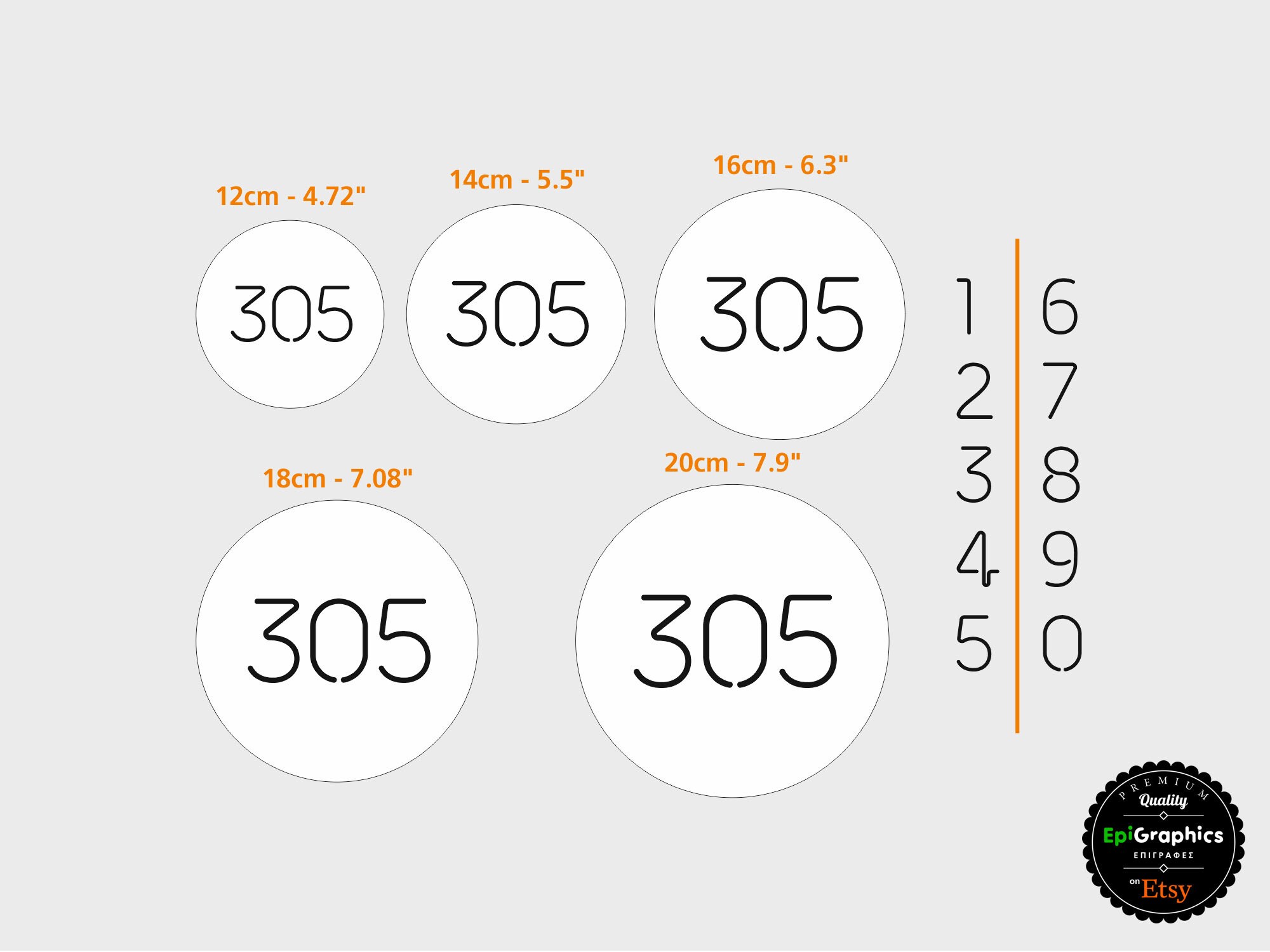 Round Shape Sign for Hotel Signage / Room Number Sign / | Etsy