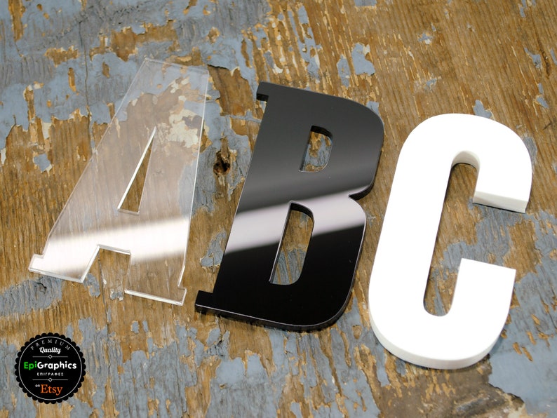 Acrylic Letters and Numbers 3mm / 5mm / 10mm - Etsy