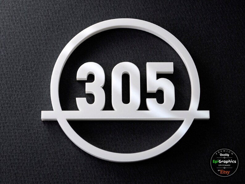 Acrylic Round Room Number Sign With Braille Option - Etsy