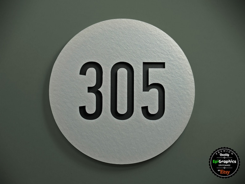 Round Shape Sign for Hotel Signage / Room Number Sign / - Etsy