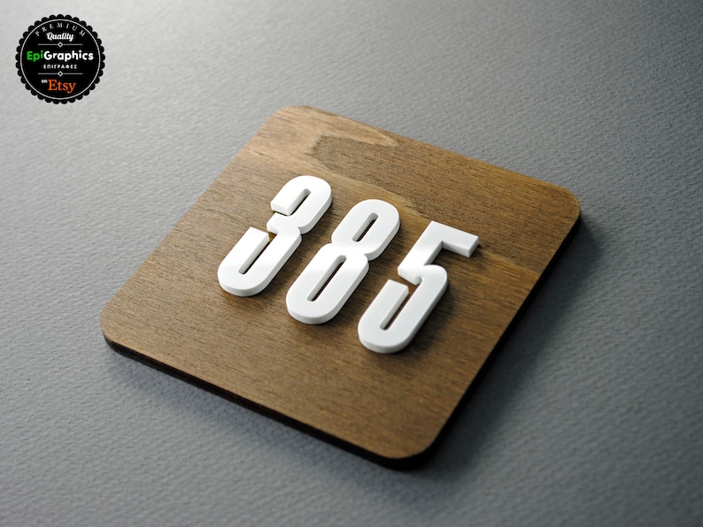 Wooden Room Number Sign: Acrylic Numbers, Hotel Door Sign - Etsy