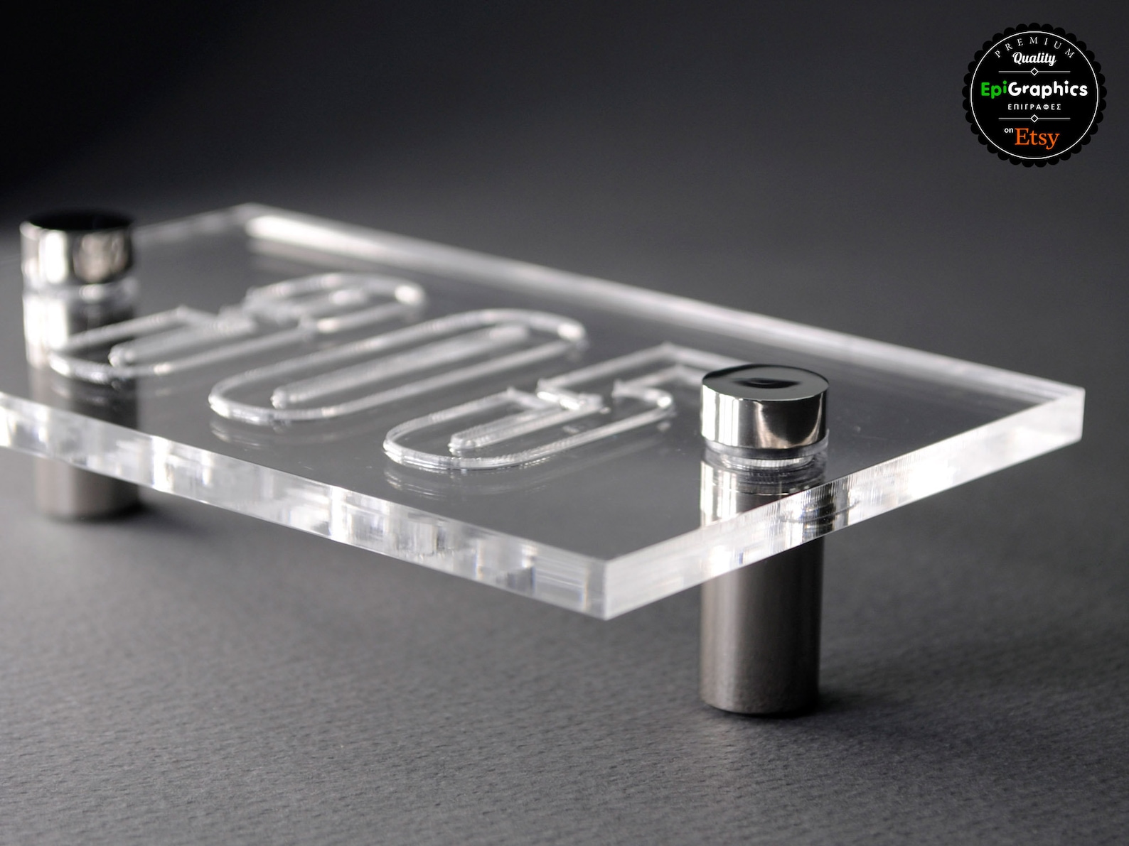 Acrylic Sign With Wall Spacers for Hotel Signage Room Number | Etsy