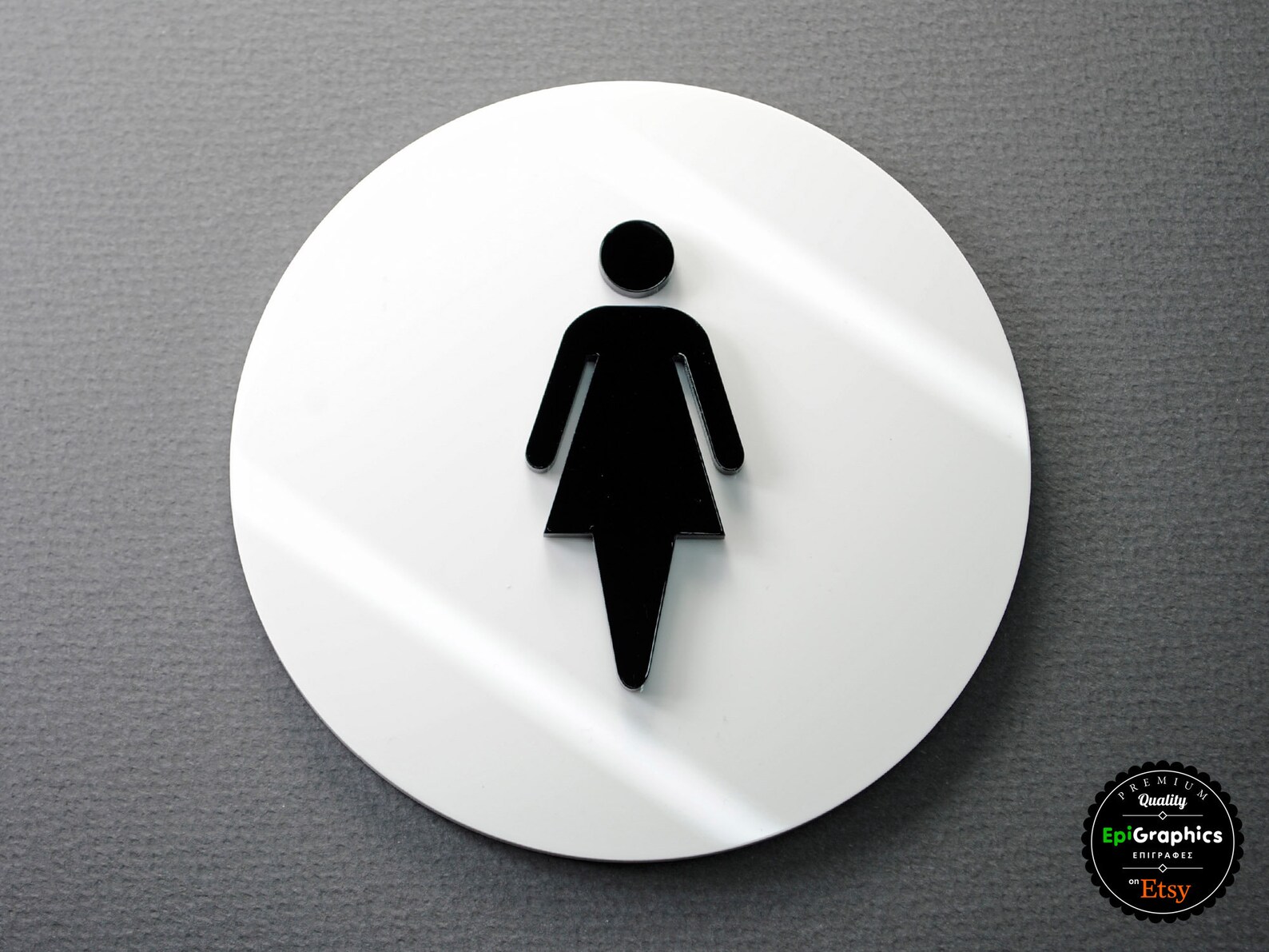 Round Shape Acrylic WC Sign for Hotel Restaurant and Office - Etsy