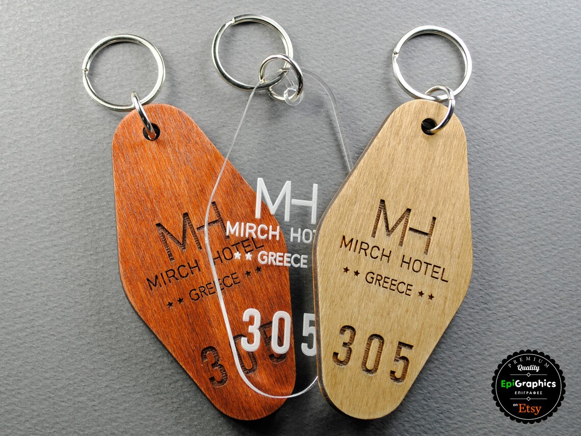 Personalized Key Tag for Hotels, Keychain With Your Logo and Room ...