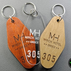 Personalized Key Tag for Hotels, Keychain With Your Logo and Room ...