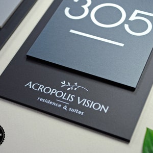 Room Number Sign for Hotel Signage Made of Acrylic, Apartment Door Sign ...