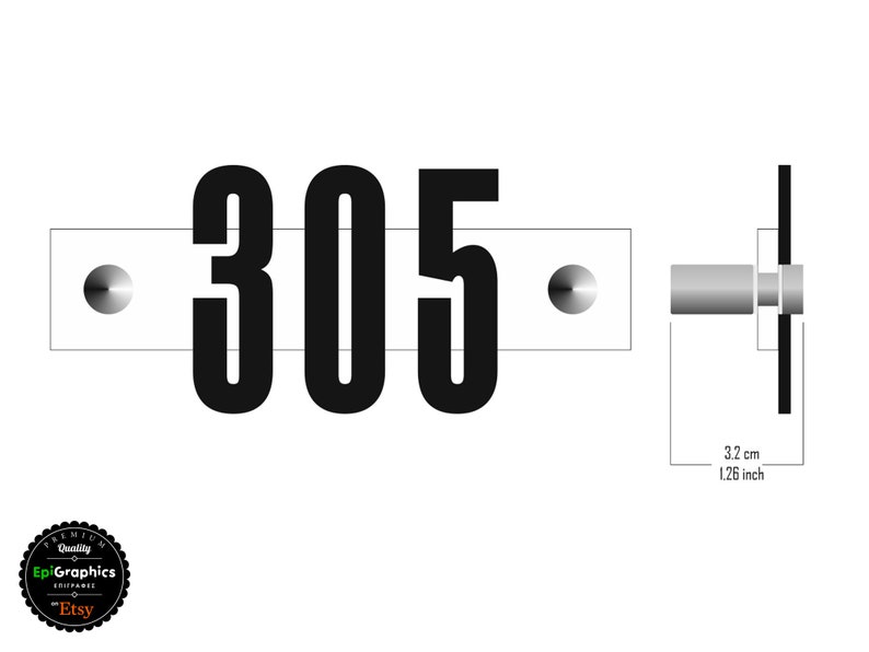 Acrylic Sign With Wall Spacers for Hotel Signage Room Number - Etsy