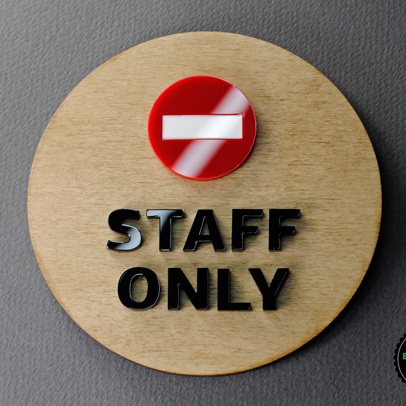 Staff Only Sign - Etsy UK