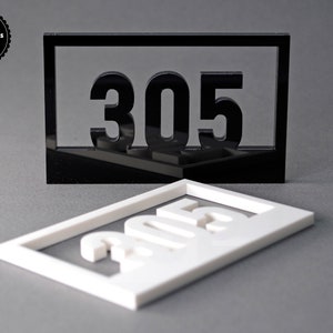 Framed Acrylic Numbers for Hotel Signage, Room Number Sign, Apartment ...