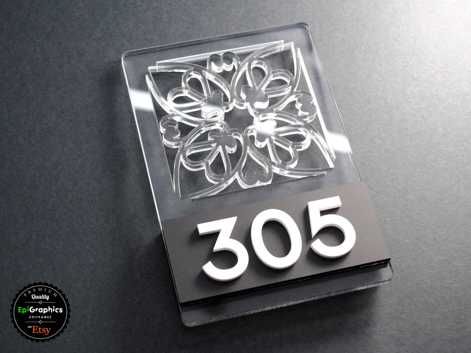 Room Number Sign Made of Acrylic for Hotel Signage Apartment - Etsy
