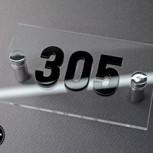 Modern Acrylic Room Number Sign: Hotel, Apartment Door Signage - Etsy
