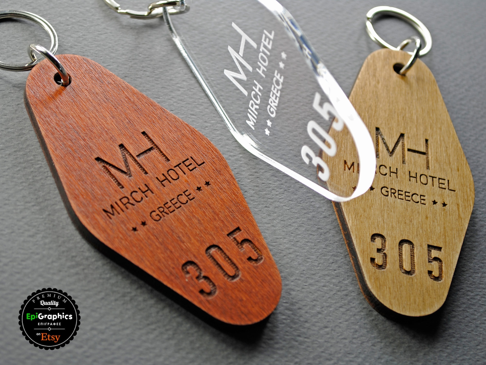 Personalized Key Tag for Hotels Keychain With Your Logo and - Etsy