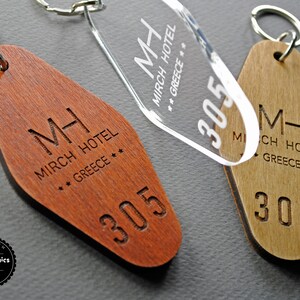 Personalized Key Tag for Hotels, Keychain With Your Logo and Room ...