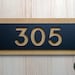Modern Wood & Acrylic Room Number Sign - Hotel Apartment Door Signage ...