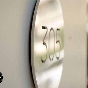 Round Shape Sign for Hotel Signage / Room Number Sign / Apartment Door ...
