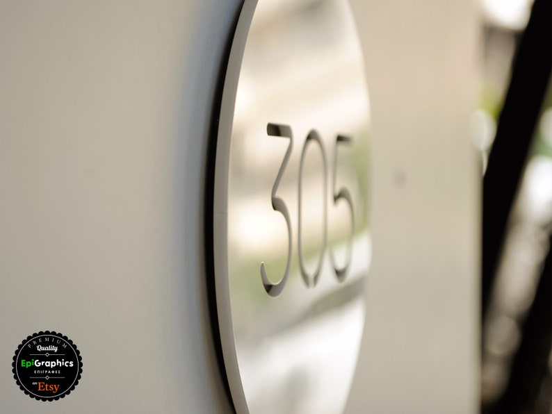 Round Shape Sign for Hotel Signage / Room Number Sign / - Etsy