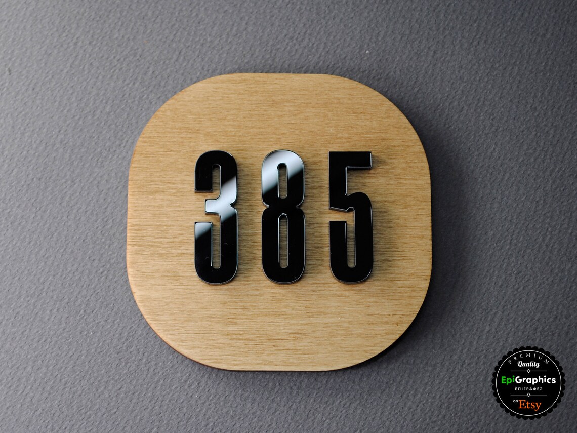 Wooden Sign With Acrylic Numbers for Hotel Signage / Room - Etsy