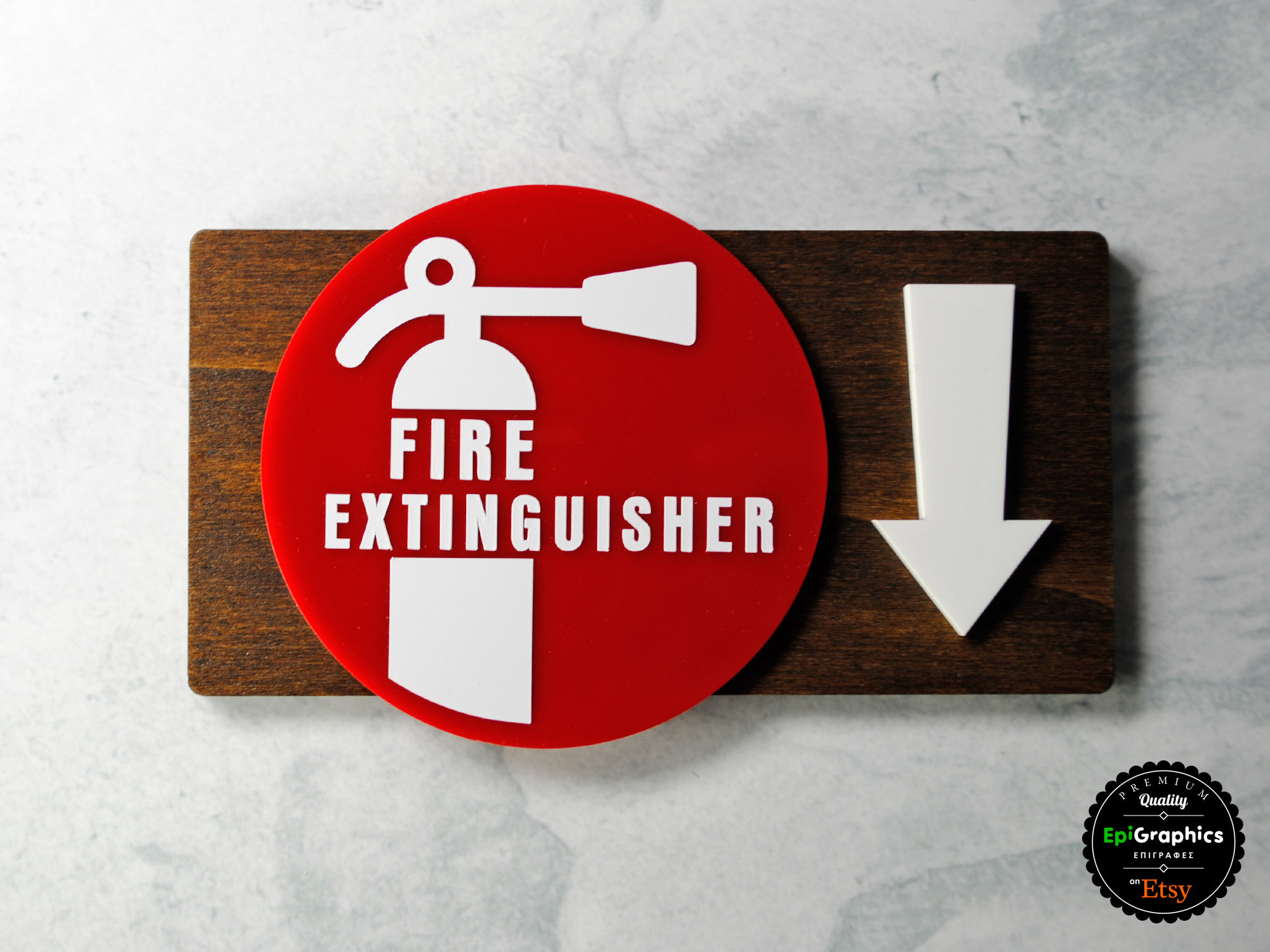 Fire Extinguisher Wooden & Acrylic Sign Acrylic Fire Sign - Etsy