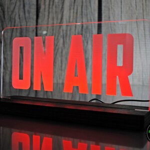 On Air Decorative Sign / Engraved Acrylic With Red Light - Etsy