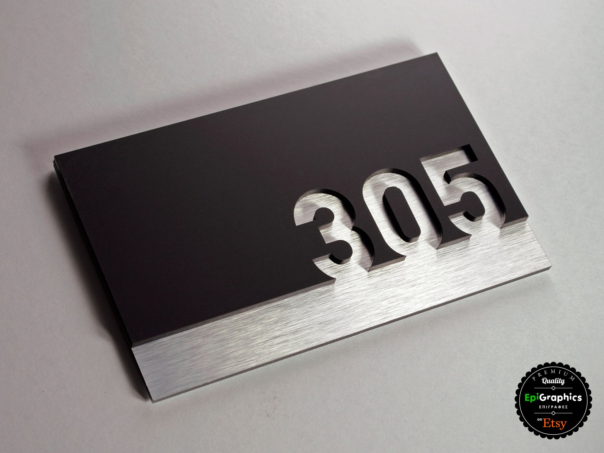 Sign for Hotel Signage Made of Brushed Aluminum & Acrylic | Etsy