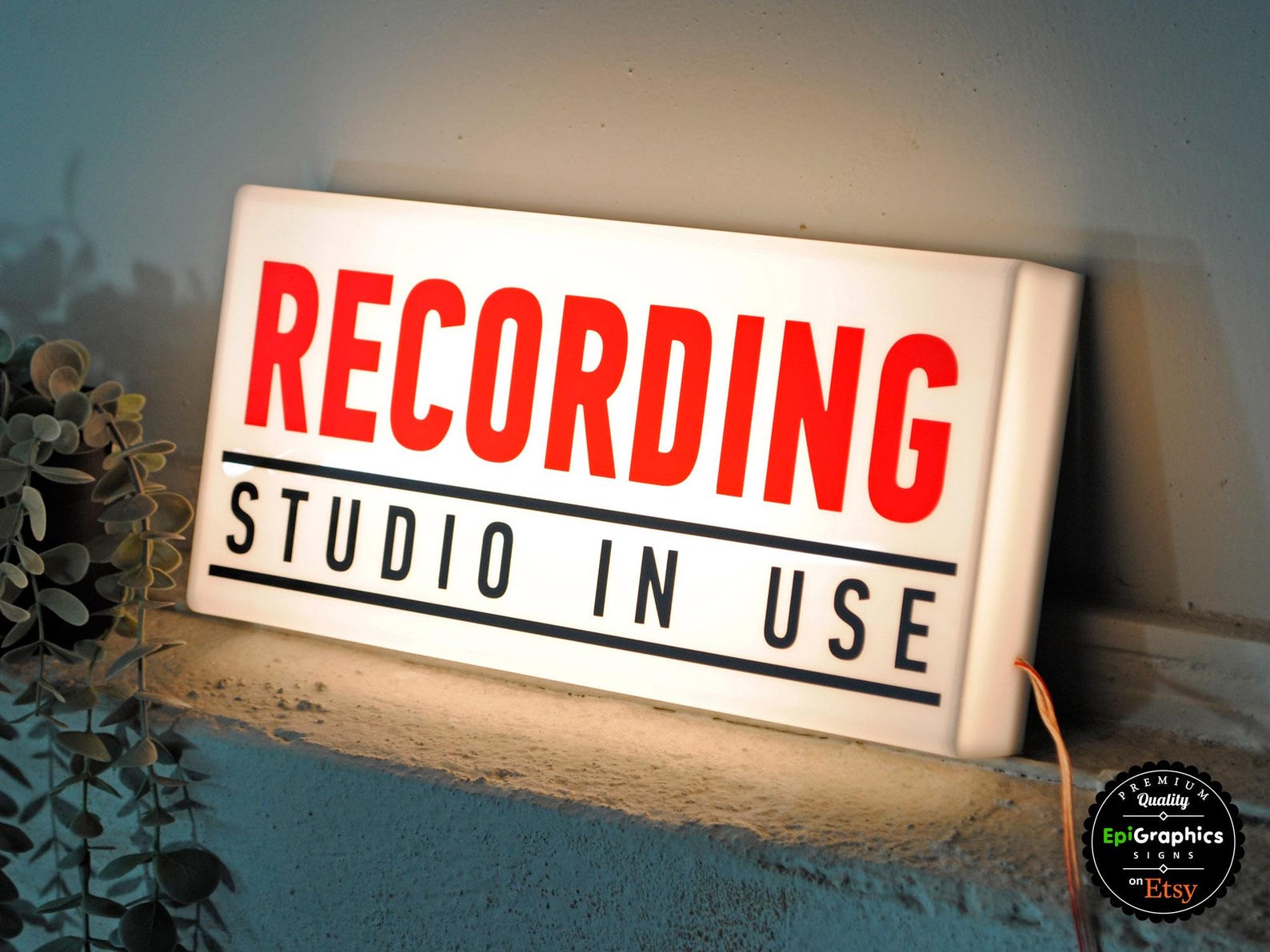 RECORDING Studio in Use Decorative Sign / Acrylic Lightbox - Etsy