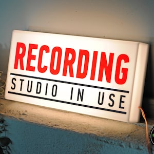 RECORDING Studio in Use Decorative Sign / Acrylic Lightbox - Etsy