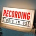 RECORDING Studio in Use Decorative Sign / Acrylic Lightbox - Etsy