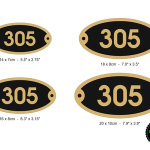 Wood & Acrylic Oval Room Number Sign: Hotel Door Signage - Etsy
