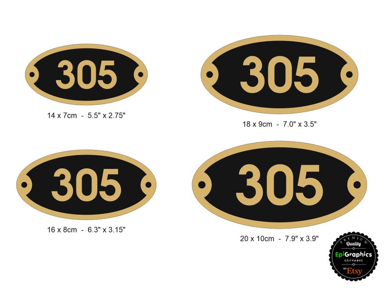 Oval Shape Sign for Hotel Signage / Room Number Sign / - Etsy