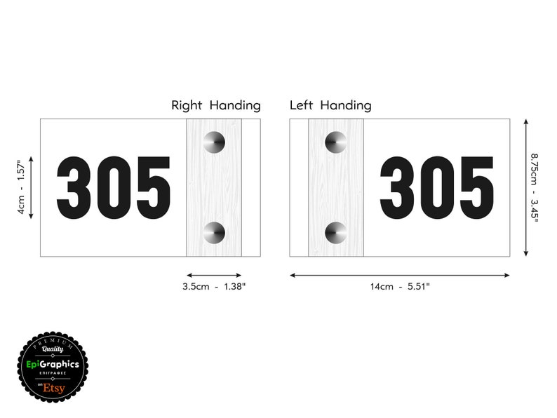Modern Acrylic Wooden Room Number Sign: Hotel Apartment Door Signage - Etsy