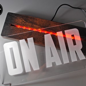 On Air Decorative Sign / Engraved Acrylic With Red Light - Etsy