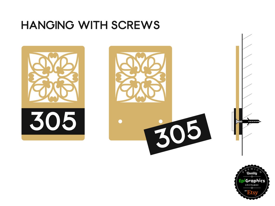 Room Number Sign Made of Wood and Acrylic for Hotel Signage - Etsy