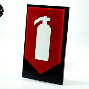 Fire Extinguisher Acrylic Safety Sign With Reflective Symbol. - Etsy