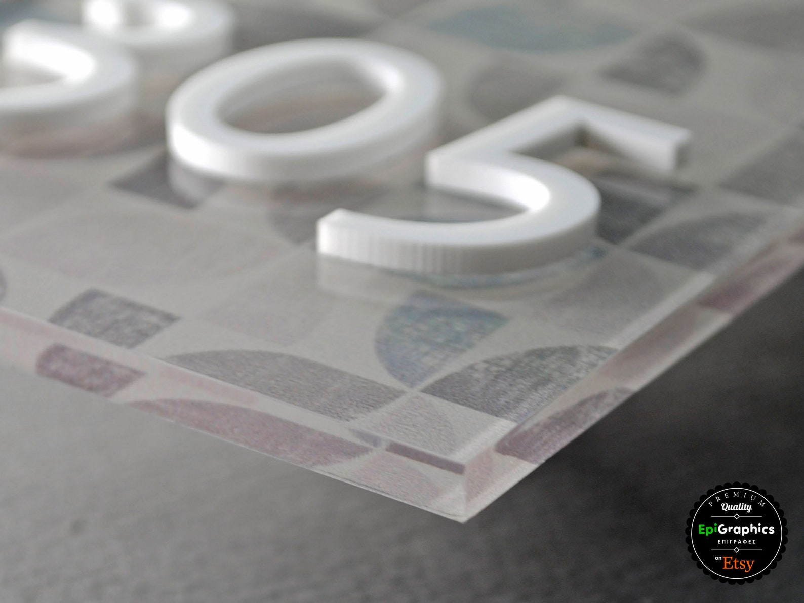 Art Deco Acrylic Room Number Sign Apartment Door Sign Hotel | Etsy