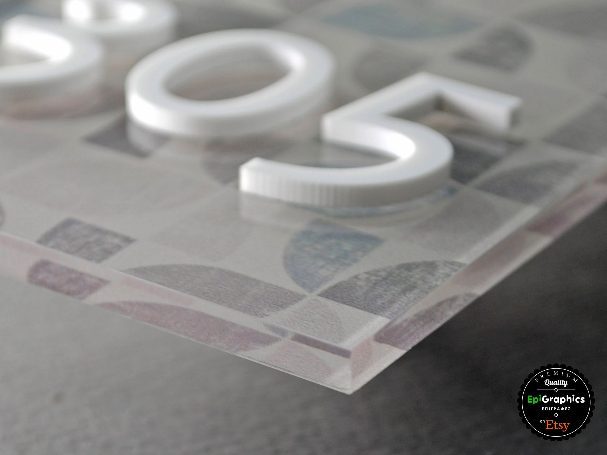 Art Deco Acrylic Room Number Sign Apartment Door Sign Hotel | Etsy