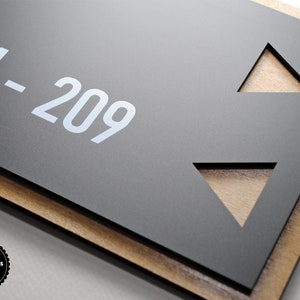 Square Sign for Hotel Signage / Room Number Sign / Apartment Door Sign ...