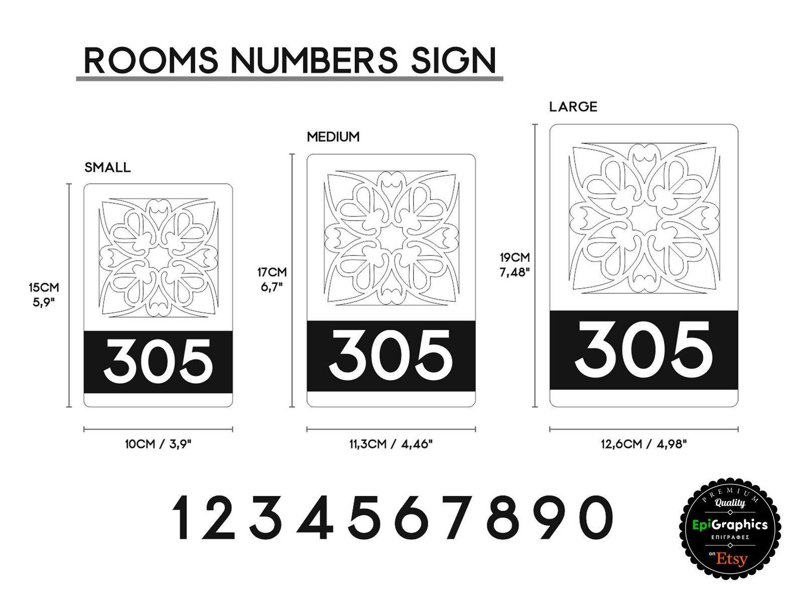 Room Number Sign Made of Acrylic for Hotel Signage Apartment | Etsy