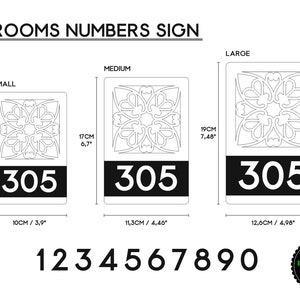 Room Number Sign Made of Acrylic for Hotel Signage, Apartment Door Sign ...