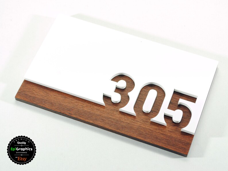 Sign for Hotel Signage Made of Wood & Acrylic Room Number - Etsy