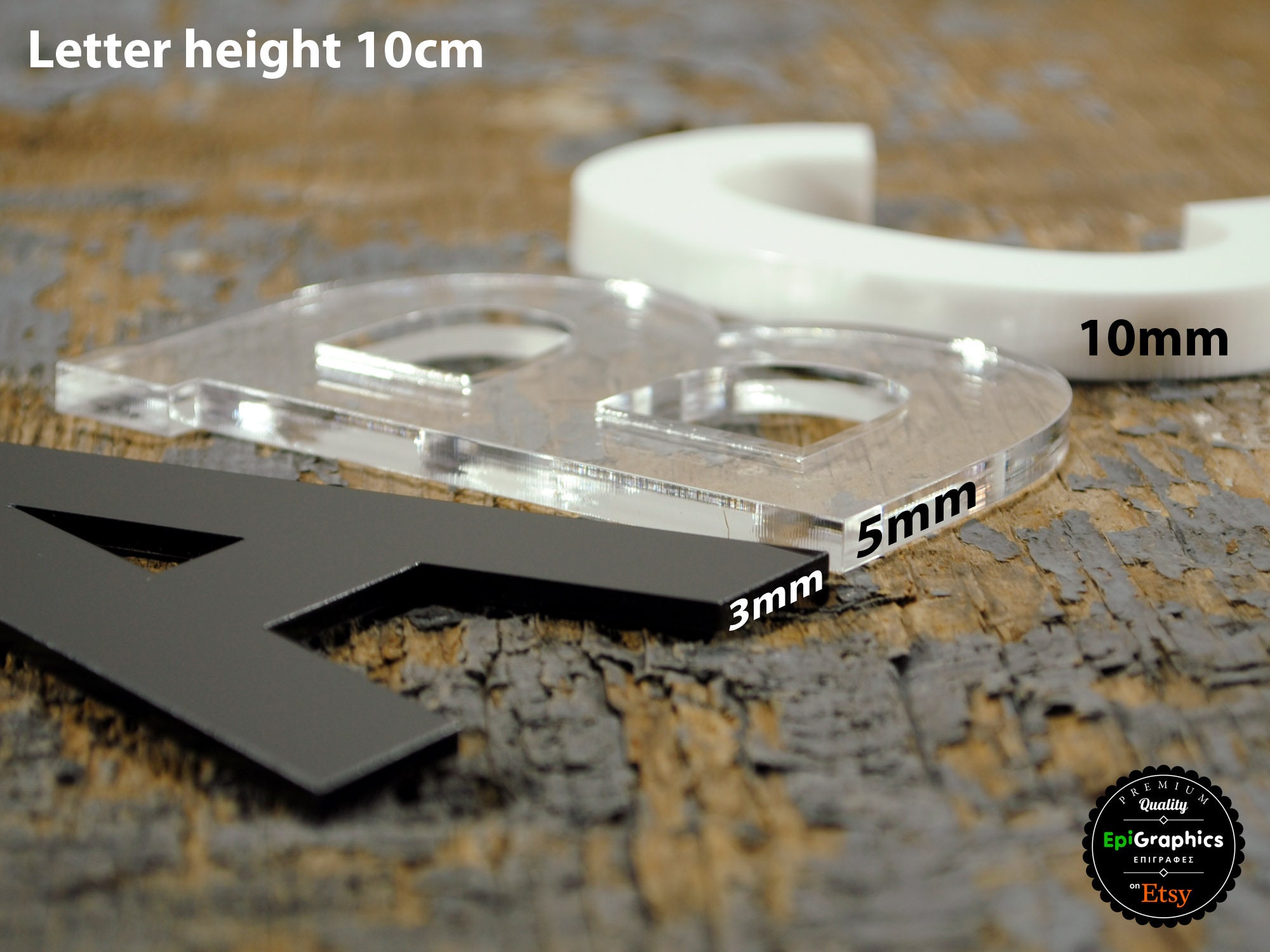 Acrylic Letters and Numbers 3mm / 5mm / 10mm - Etsy