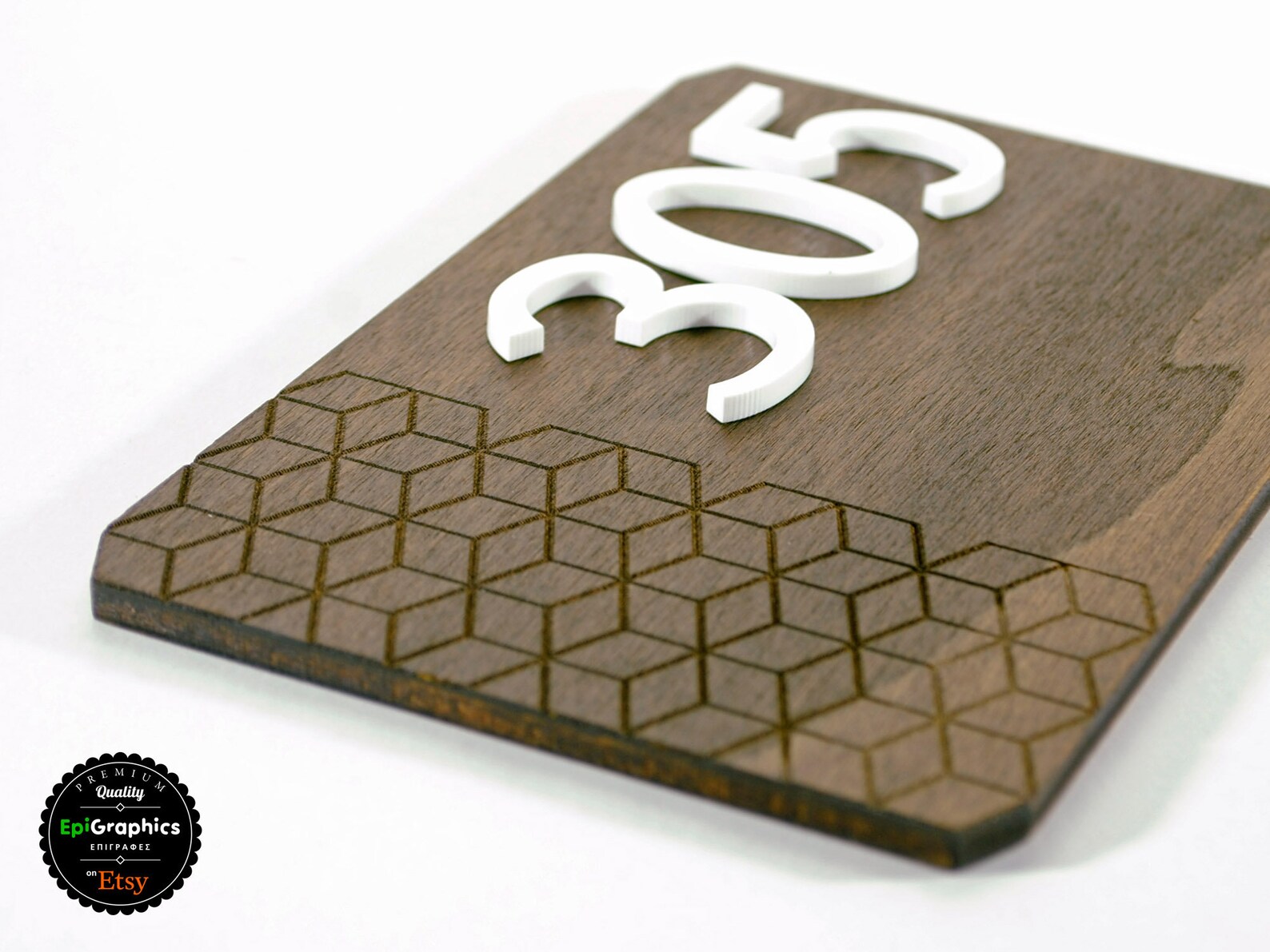 Wooden sign with acrylic numbers for Hotel signage / Room | Etsy