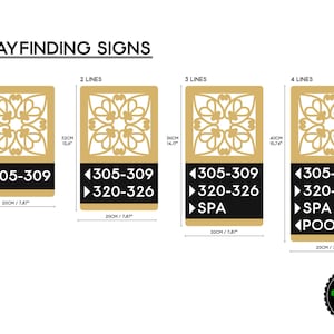 Room Number Sign Made of Wood and Acrylic for Hotel Signage, Apartment ...