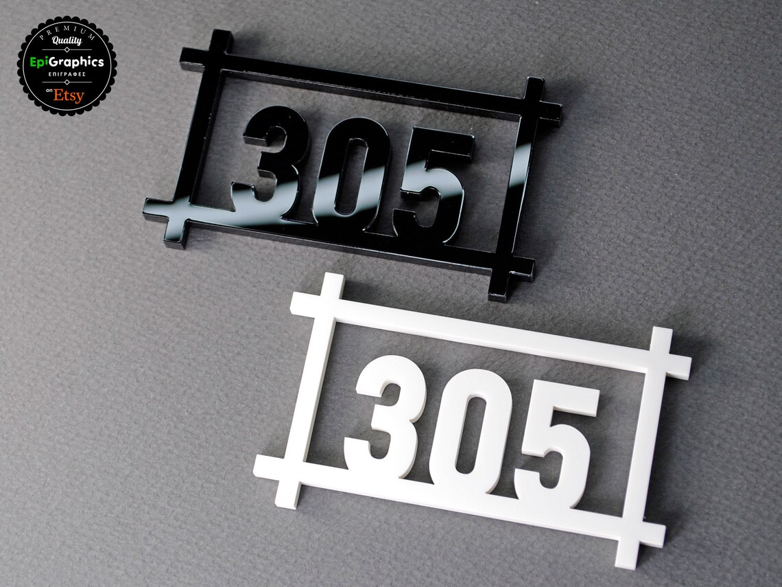 Framed Acrylic Numbers for Hotel Signage Room Number Sign - Etsy