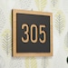 Wood & Acrylic Square Room Number Sign - Hotel Apartment Door Sign - Etsy