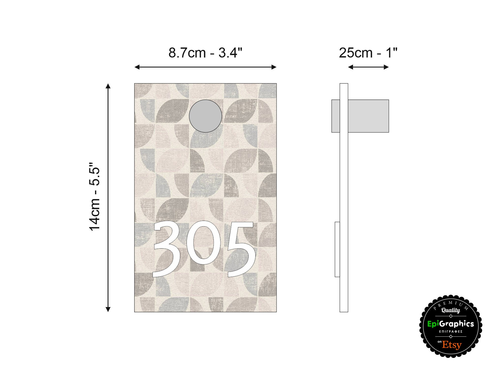 Art Deco Acrylic Room Number Sign Apartment Door Sign Hotel | Etsy