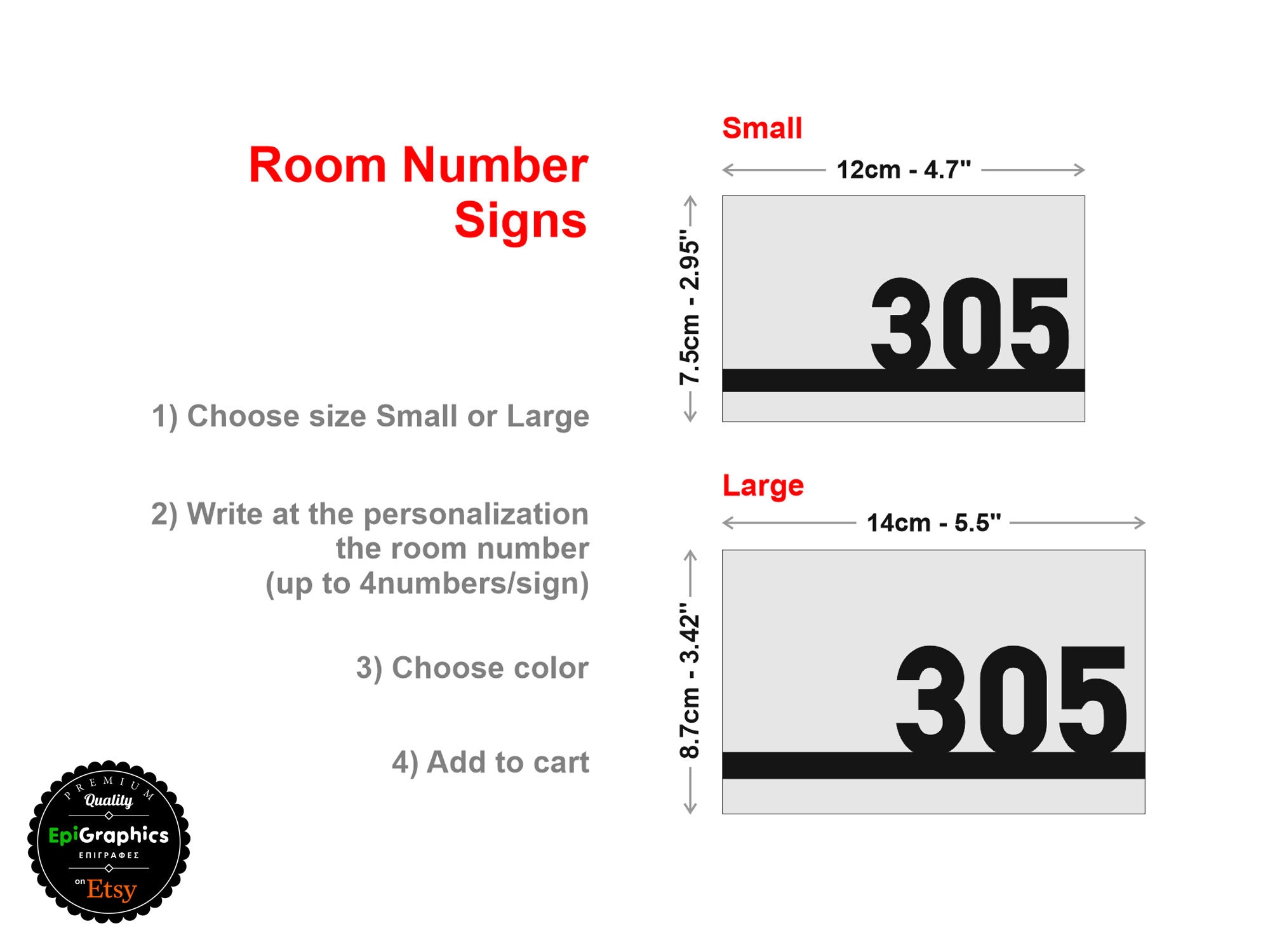 Wooden Room Number Sign: Acrylic Numbers, Hotel Door Signage - Etsy