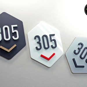 Room Number Sign for Hotel Signage Made of Acrylic, Apartment Door Sign ...