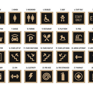 Square Sign for Hotel Signage / Room Number Sign / Apartment Door Sign ...